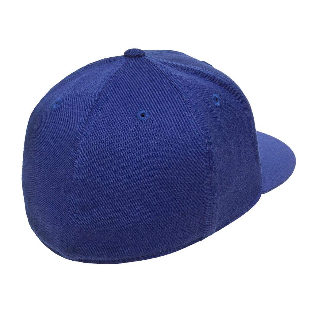 Premium 210 Flexfit Fitted Flatbill Hat with NoSweat Hat Liner (S/M (6 7/8” - 7 1/4”), Royal)