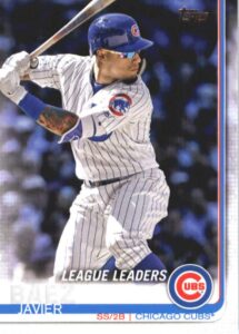 2019 topps baseball #90 javier baez chicago cubs