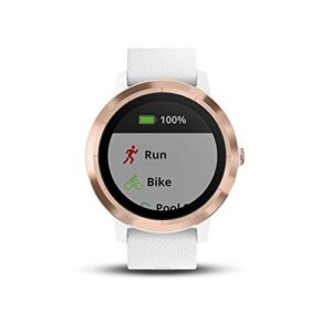 Garmin 010-01769-09 vívoactive 3, GPS Smartwatch with Contactless Payments and Built-in Sports Apps, 1.2", White/Rose Gold (Renewed)