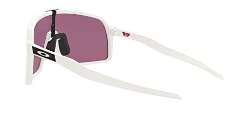 Oakley Men's Oo9406 Sutro Rectangular Sunglasses, Matte White/Prizm Road, 37 mm