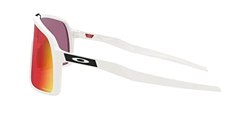 Oakley Men's Oo9406 Sutro Rectangular Sunglasses, Matte White/Prizm Road, 37 mm