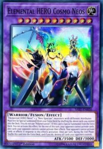 yu-gi-oh! - elemental hero cosmo neos - sast-en036 - savage strike - first edition - super rare