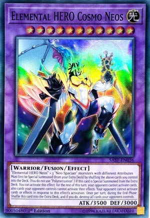 Yu-Gi-Oh! - Elemental Hero Cosmo Neos - SAST-EN036 - Savage Strike - First Edition - Super Rare