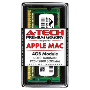 a-tech 4gb ram for apple macbook pro (mid 2012), imac (late 2012, early/late 2013, late 2014, mid 2015), mac mini (late 2012) | ddr3 1600mhz pc3-12800 sodimm 204-pin memory upgrade