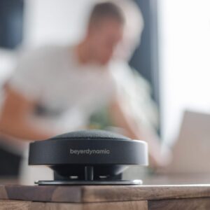 beyerdynamic PHONUM Bluetooth/USB Speakerphone - Beamforming Mics with 360° Voice-Tracking, Active Noise Cancelling, Compatible w/All Leading Platforms and Hardware Including Zoom, 12 Hour Battery