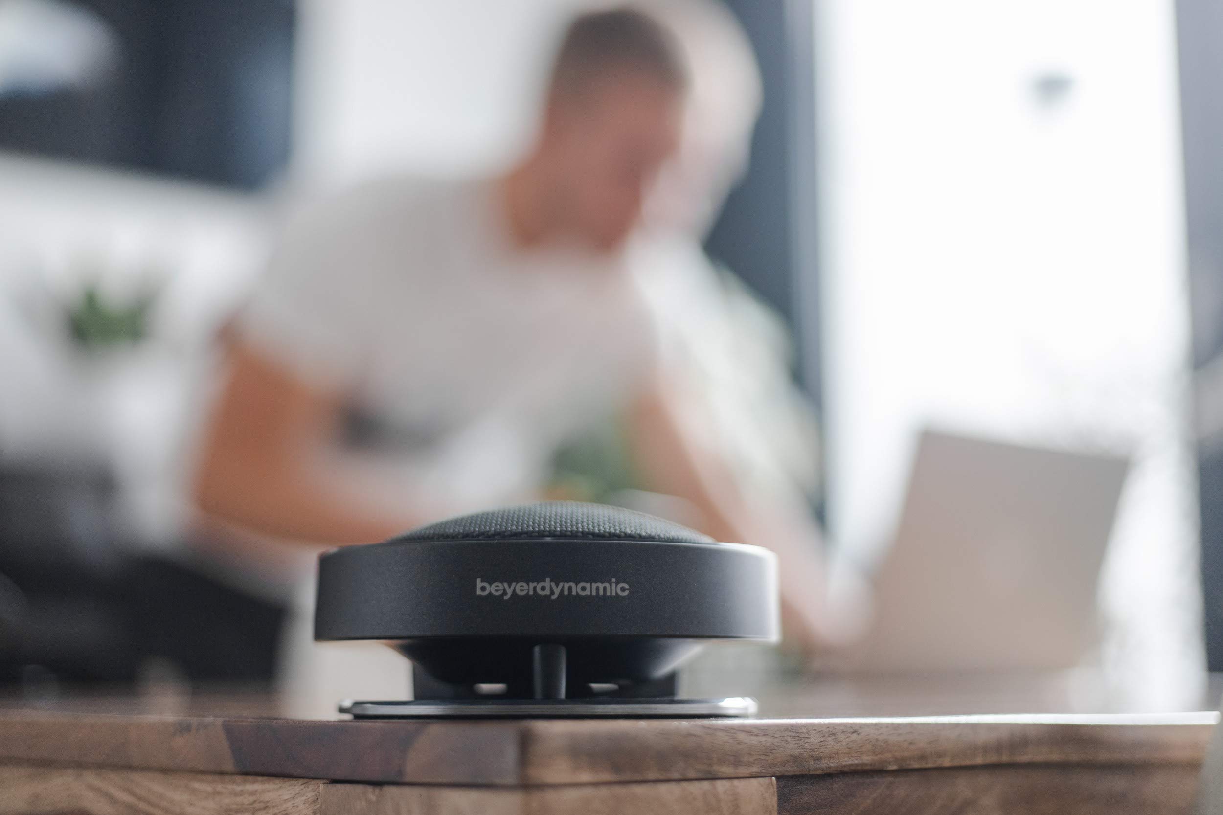 beyerdynamic PHONUM Bluetooth/USB Speakerphone - Beamforming Mics with 360° Voice-Tracking, Active Noise Cancelling, Compatible w/All Leading Platforms and Hardware Including Zoom, 12 Hour Battery