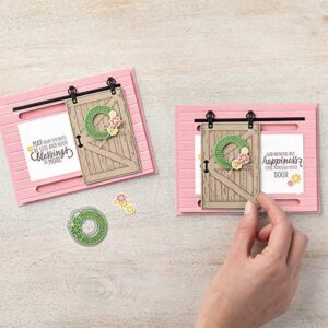 6.6x4.4inch door background clear stamp and dies set die cuts metal cutting die for scrapbooking card making