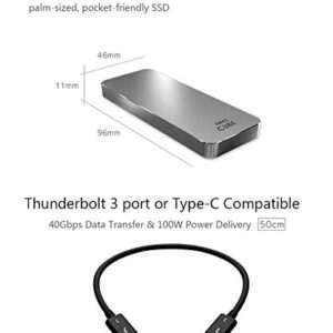 TEKQ Cube Thunderbolt 3 SSD Enclosure, Up to 2800MB/s Read Write, Support Thunderbolt 4, USB 4, Compatible with WD SN580, SN750 SE, SN770, SN850, SN850X Crucial P3 Plus, P5, P5 Plus