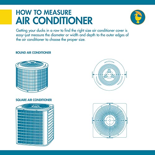 Duck Covers Ultimate Waterproof 32 Inch Square Air Conditioner Cover, Air Conditioner Covers for Outside Units