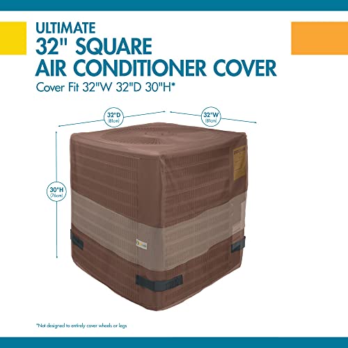 Duck Covers Ultimate Waterproof 32 Inch Square Air Conditioner Cover, Air Conditioner Covers for Outside Units