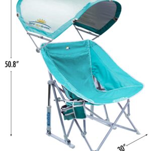 GCI Outdoor Waterside Pod Rocker Outdoor Rocking Chair with Sunshade Canopy