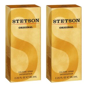 stetson original cologne spray for men, 2.25 fl oz, pack of 2