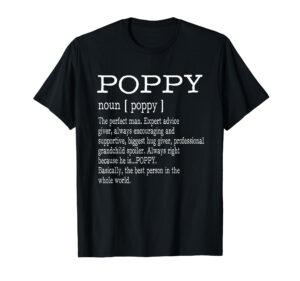 poppy definition grandpa father's day gifts - men t-shirt