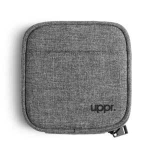 uppercase small portable electronics accessories pouch for macbook chargers, tech gears, cables - new black label