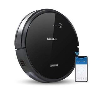 ecovacs deebot 601 robot vacuum cleaner, s-shaped systematic movement, power suction & 2 specialized cleaning modes for pet hair, thin carpets & hard floors (renewed)