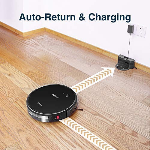 ECOVACS DEEBOT 601 Robot Vacuum Cleaner, S-Shaped Systematic Movement, Power Suction & 2 Specialized Cleaning Modes for Pet Hair, Thin Carpets & Hard Floors (Renewed)