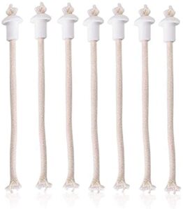 7 pcs oil lamp wick - delaman alcohol lamp wick replacement vintage kerosene lamp wick ceramic lamp accessories oil candle lamp for ceramic heat,experimentation and lighting 7.2in