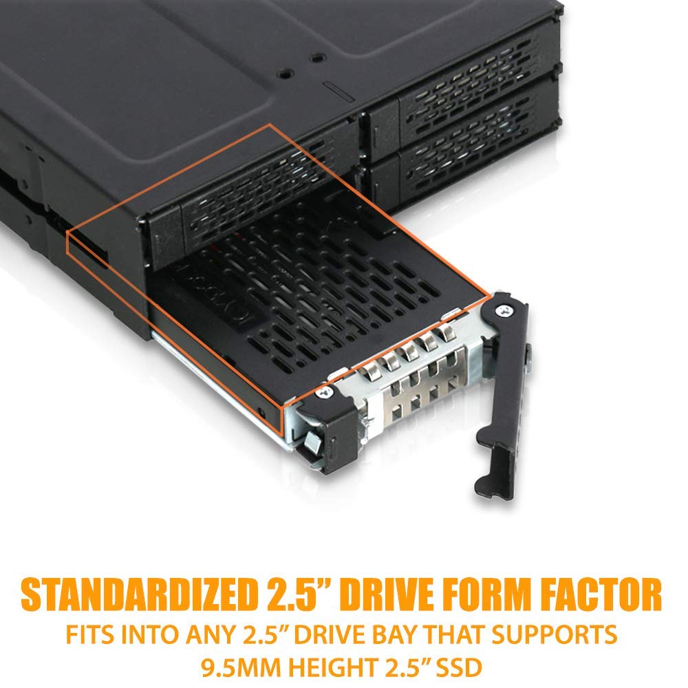 ICY DOCK M.2 SATA SSD to 2.5 inch SATA III SSD Enclosure Adapter Tool Free | EZConvert MB703M2P-B