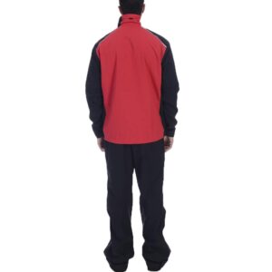 fit space Waterproof Golf Rain Suits for Men Performance Rain Jackets and Pants for All Sports (Red Full-zip, Large)