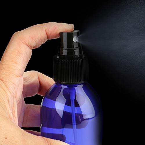 Tosnail 12 Pack 8 Ounce Plastic Spray Bottles Mist Spray Bottle with Black Fine Mist Sprayer - Blue