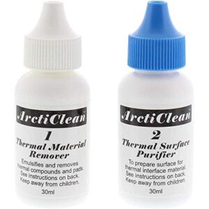 arcticlean 60ml kit 1 & 2 thermal grease paste compound remover and purifier (limited edition)