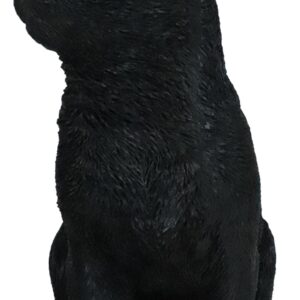 Ebros Large Lifelike Pawing Mystical Black Cat Statue 11.75" Tall with Glass Eyes Hand Painted Realistic Feline Cat Figurine Crazy for Cats Decor Sculpture Home Decorations Pet Memorial