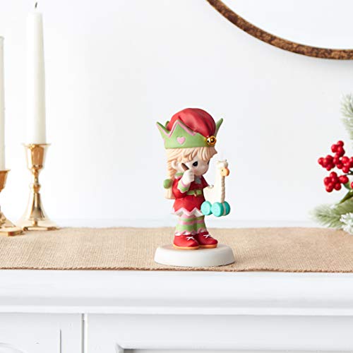 Precious Moments Paint Your Christmas with Love 4th Annual Elf Bisque Porcelain 191021 Figurine, One Size, Multi