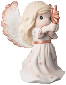 precious moments rejoice in the wonders of his love 9th annual angel bisque porcelain 191023 figurine, one size, multi