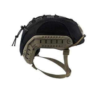 multicam mesh helmet cover for ops-core fast carbon bump and xp helmets (black, medium)