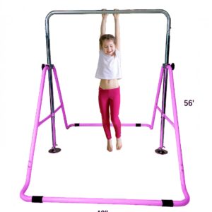 Kids Jungle Gymnastics Expandable Junior Training Monkey Horizontal Bars Climbing Tower Child Play Training Pull Up Gym Purple