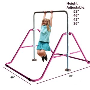 Kids Jungle Gymnastics Expandable Junior Training Monkey Horizontal Bars Climbing Tower Child Play Training Pull Up Gym Purple