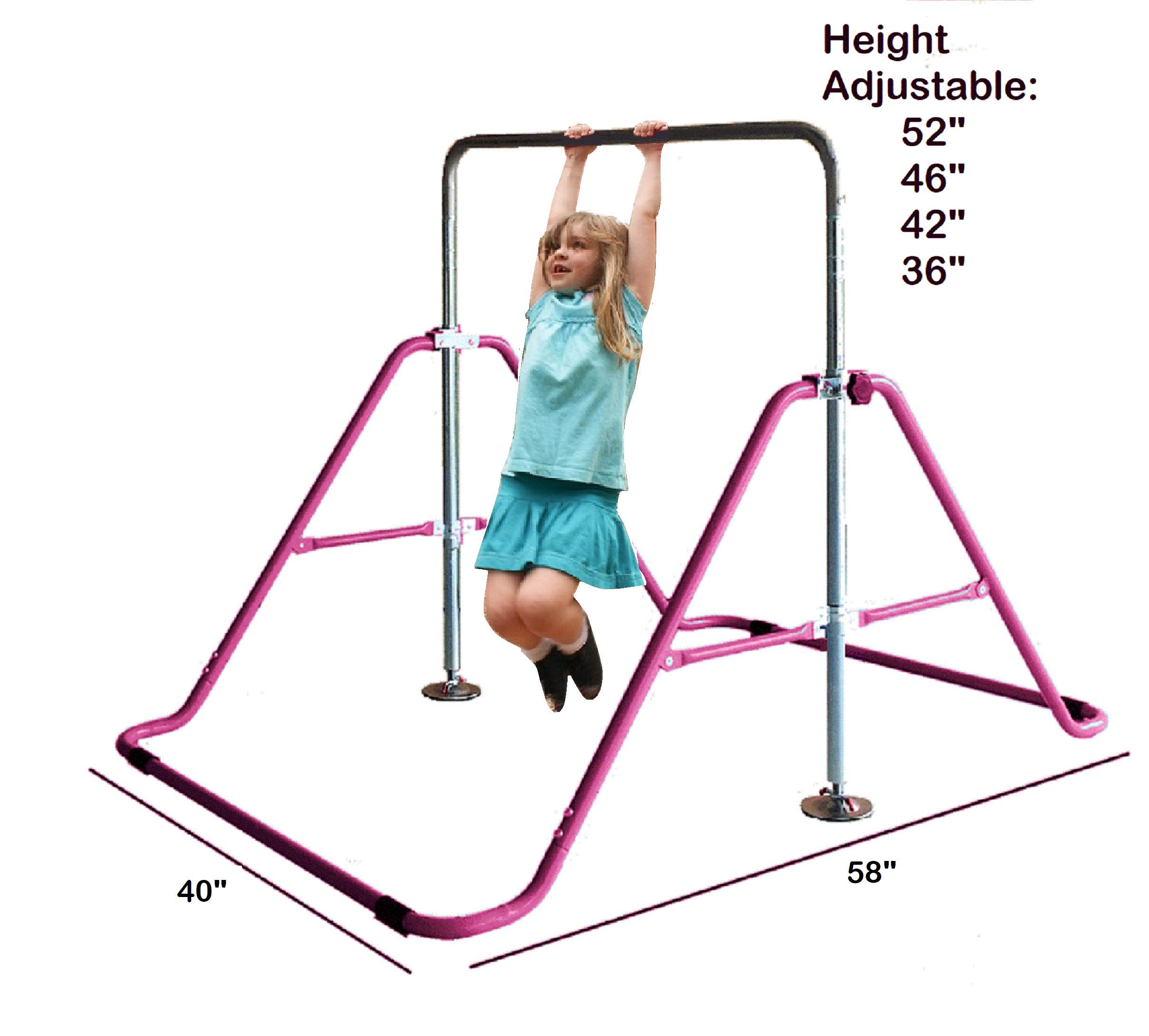 Kids Jungle Gymnastics Expandable Junior Training Monkey Horizontal Bars Climbing Tower Child Play Training Pull Up Gym Purple