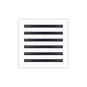 buildmart - 12x12 modern ac vent cover - decorative white air vent - standard linear slot diffuser - register grille for ceiling, walls & floors - texas buildmart