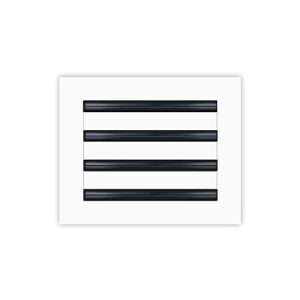 buildmart - 10x8 modern ac vent cover - decorative white air vent - standard linear slot diffuser - register grille for ceiling, walls & floors - texas buildmart