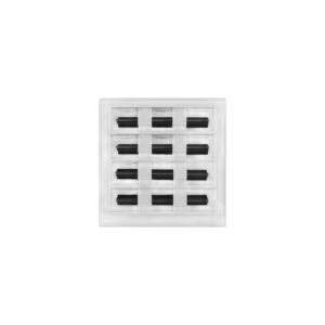 BUILDMART - 8x8 Modern AC Vent Cover - Decorative White Air Vent - Standard Linear Slot Diffuser - Register Grille for Ceiling, Walls & Floors - Texas Buildmart