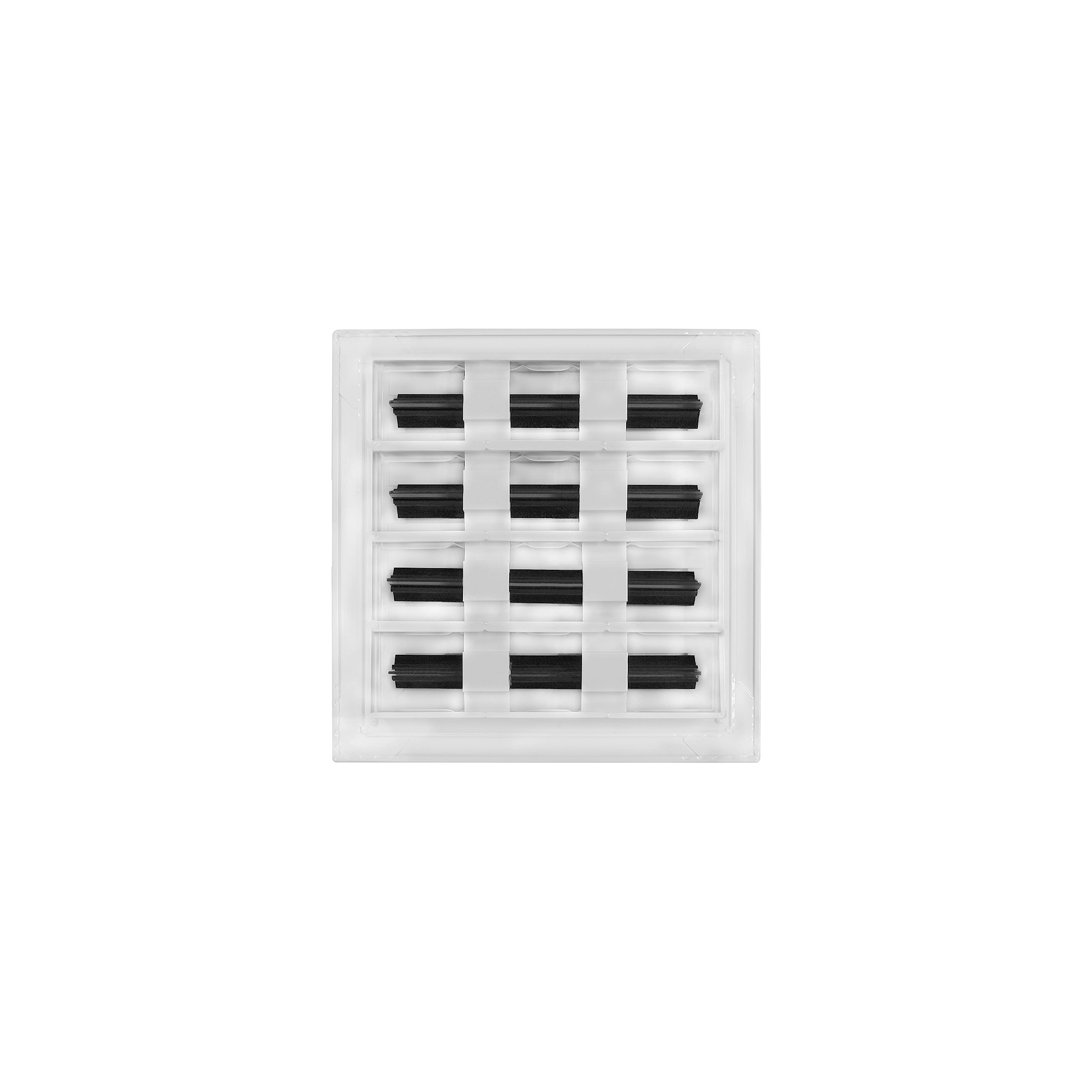 BUILDMART - 8x8 Modern AC Vent Cover - Decorative White Air Vent - Standard Linear Slot Diffuser - Register Grille for Ceiling, Walls & Floors - Texas Buildmart