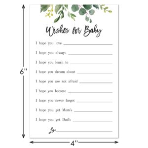 InvitationHouse 48 cnt Green Eucalyptus Leaves Baby Wish Cards