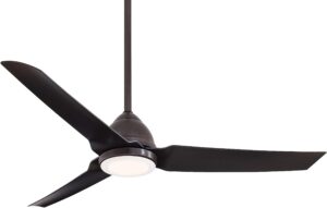 minka-aire f753l-ka, java 54" led ceiling fan, kocoa finish with additional wall control