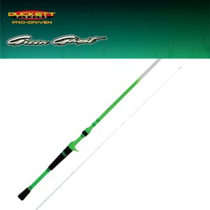 Duckett Fishing Green Ghost Spinning' 7'0" Durable Fishing Rod Med Fast