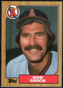 1987 topps baseball #677 bobby grich california angels official mlb trading card