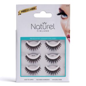 false eyelashes natural face eye lashes - self adhesive eyelash strip - pre glued falsies eyelashes