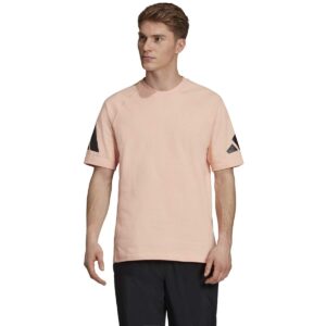 adidas athletics men's pack heavy tee, glow pink, x-large