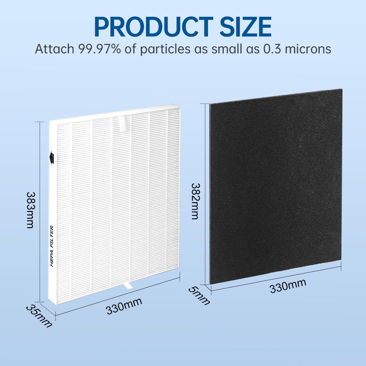 AP-1512HH Replacement Filter H13 Ture HEPA Compatible with Coway AP-1512HH, AP-1518R, AP-1519P, Airmega 200M Air Purifier, Part# 3304899, 1 HEPA Filter + 4 Carbon Pre-Filters