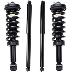 detroit axle - 4wd struts shocks for 2009-2013 ford f-150 complete 2 front struts with coil spring 2 rear shock absorbers 2010 2011 2012 replacement quick install ready struts assembly