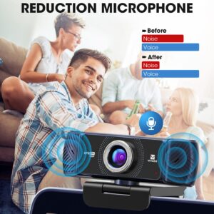 VITADE Webcam 1080P 60fps with Microphone for Streaming, 682H Pro HD USB Computer Web Camera Video Cam for Gaming Conferencing Mac Windows Desktop PC Laptop Xbox Skype OBS Twitch YouTube Xsplit