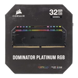 Corsair Dominator Platinum RGB 32GB (2x16GB) DDR4 3200 (PC4-25600) C16 1.35V Desktop Memory