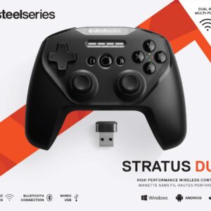 SteelSeries Stratus Duo Wireless Gaming Controller – Compatible with Android, Windows, VR, and Chromebooks – Dual-Wireless Connectivity – High-Performance Materials – Supports Fortnite Mobile