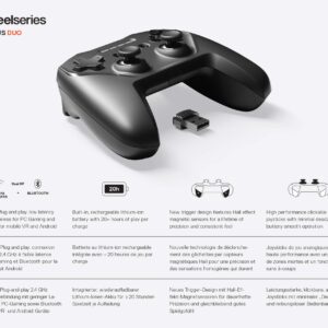 SteelSeries Stratus Duo Wireless Gaming Controller – Compatible with Android, Windows, VR, and Chromebooks – Dual-Wireless Connectivity – High-Performance Materials – Supports Fortnite Mobile