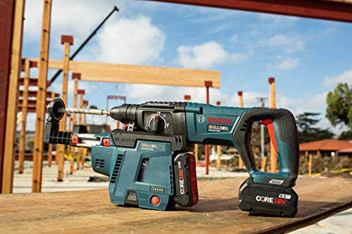 BOSCH GBH18V-26DK26GDE 18V EC Brushless SDS-plus Bulldog 1 In. Rotary Hammer Kit with Mobile Dust Extractor and (2) CORE18V Batteries