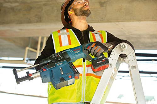 BOSCH GBH18V-26DK26GDE 18V EC Brushless SDS-plus Bulldog 1 In. Rotary Hammer Kit with Mobile Dust Extractor and (2) CORE18V Batteries